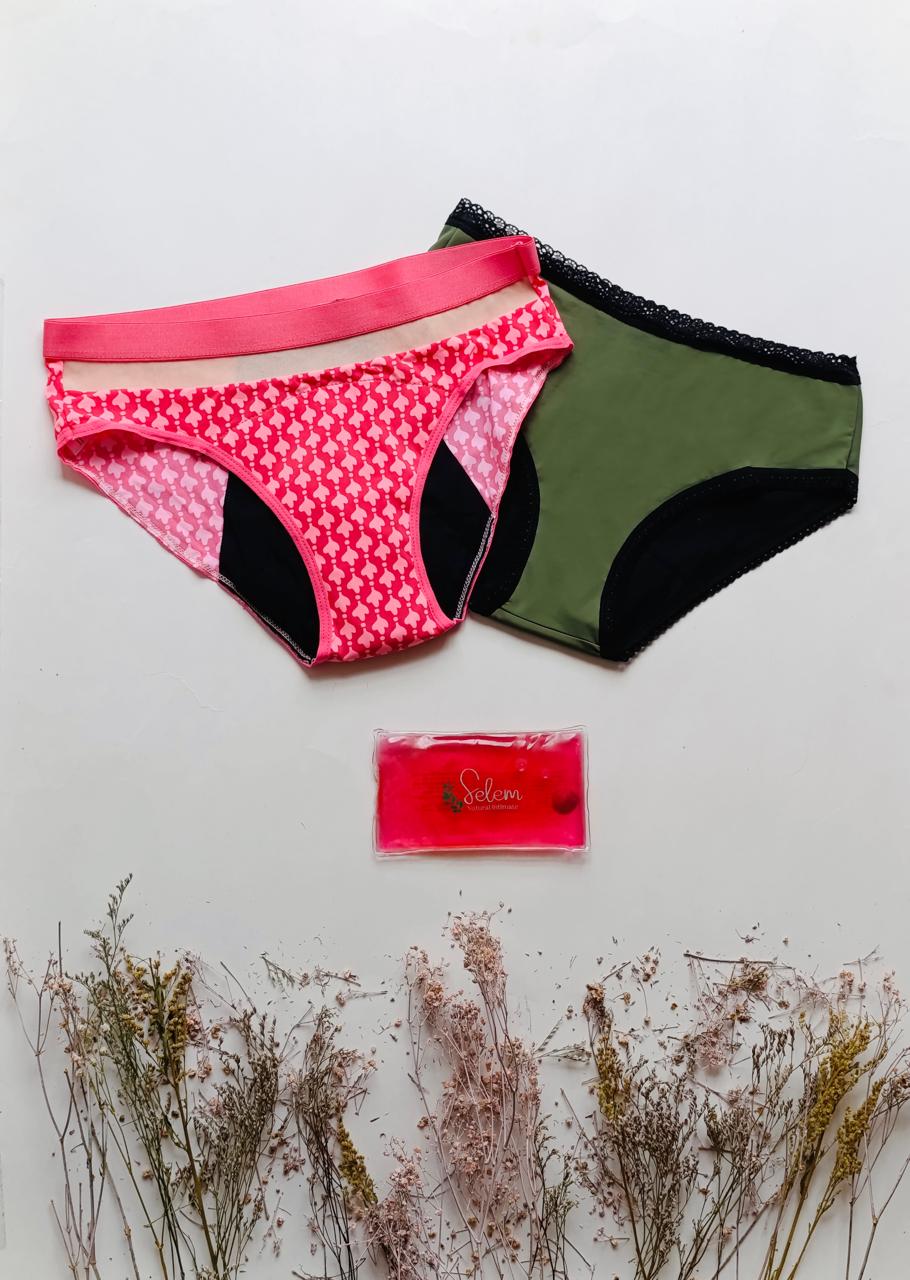 Pack Alivio: 1 EVA Extra absorbente, 1 Hipster, 1 Rose Bag – Selem